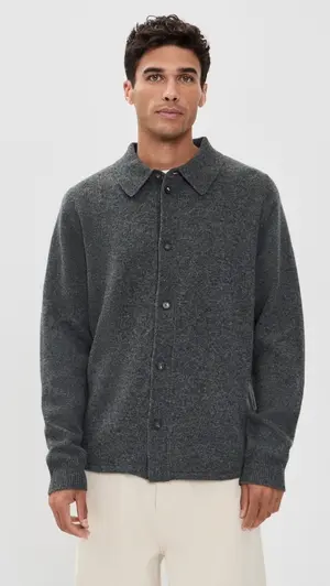 FRAME Boiled Wool Cardigan