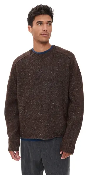 Nn07 Jim Donegal Crew Neck Sweater - Deep Truffle