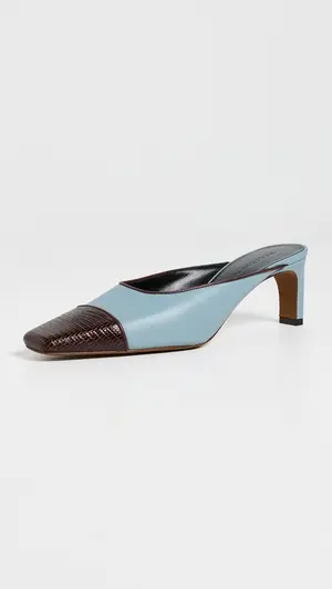 Ulla Johnson Mix Media Mid Heel Mules