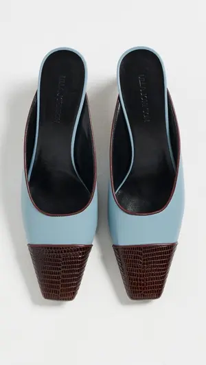 Ulla Johnson Mix Media Mid Heel Mules
