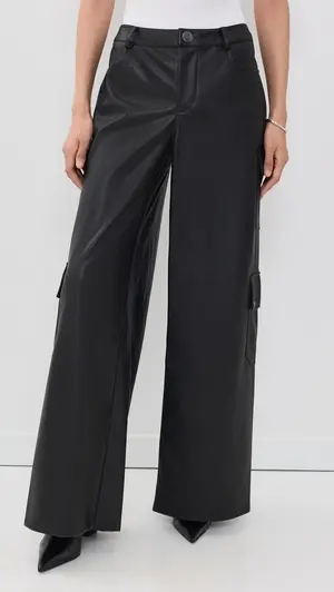 L'Agence Isolde Faux Leather Cargo Pants