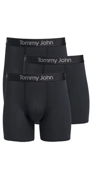 Tommy John Air Cool Mesh 6 Boxer Briefs 3-pack - Black