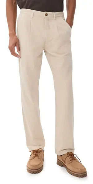 Marine Layer Relaxed Pleated Pants - Stone