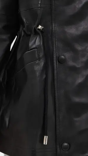 Avec Les Filles Slouchy Leather Anorak
