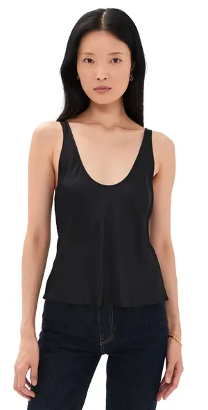 L'Agence Eddie Bias Tank Top - Black
