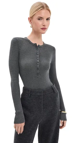 Simkhai Susanne Thong Bodysuit - Grey
