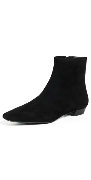 LOEFFLER RANDALL Siya Suede Flat Ankle Boots - Black