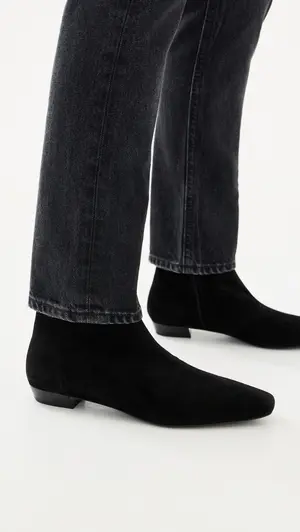 LOEFFLER RANDALL Siya Suede Flat Ankle Boots