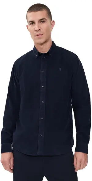 LES DEUX Pinwale Corduroy Shirt - Dark Navy