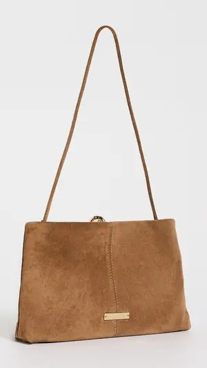 LOEFFLER RANDALL Corrine Gathered Multi Ring Suede Clutch