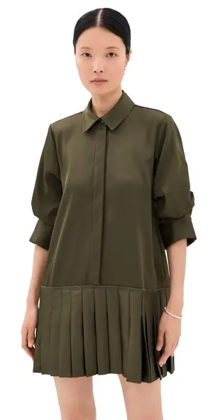 Simkhai Regina Mini Dress - Dark Olive