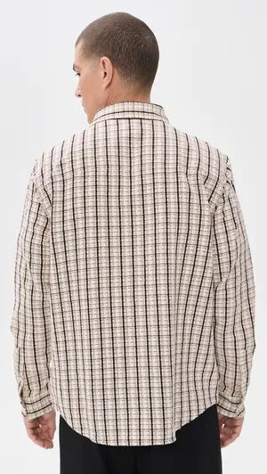 WAX LONDON Shelly Dobby Check Button Down Shirt