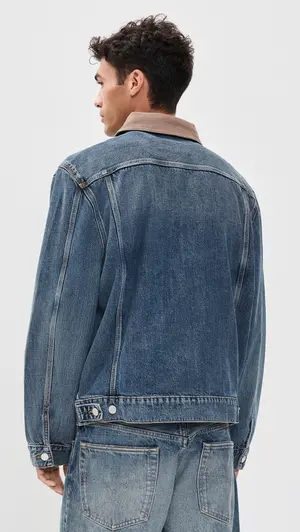FRAME Denim Zip Trucker Jacket