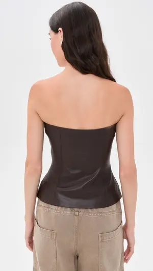 Susana Monaco Faux Leather Tube Top