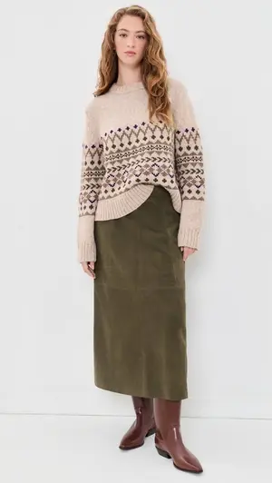 Jenni Kayne Suede Wolfe Skirt