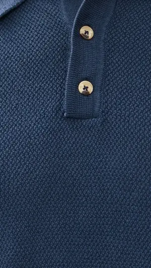 FAIR HARBOR Mariner Long Sleeve Polo Top - Navy