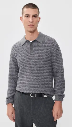 WAX LONDON Oban Mini Geo Polo Sweater