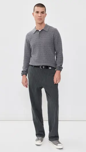 WAX LONDON Oban Mini Geo Polo Sweater