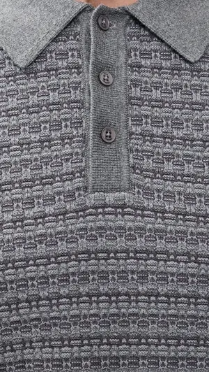 WAX LONDON Oban Mini Geo Polo Sweater