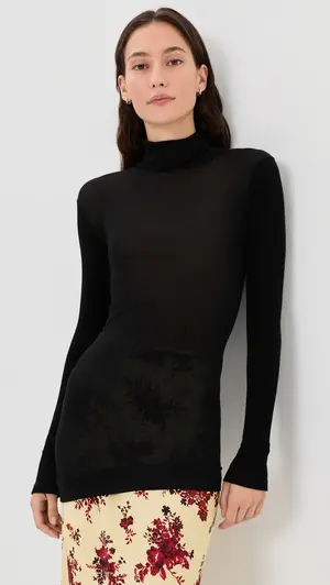 JIL SANDER Long Sleeve Silk Top