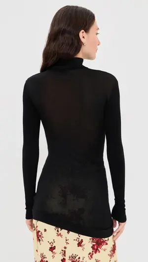 JIL SANDER Long Sleeve Silk Top