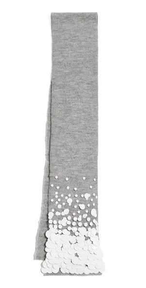 Chan Luu Sequined Wool Scarf - Heather Grey