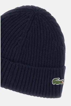 Lacoste Cappellino In Lana - Blu