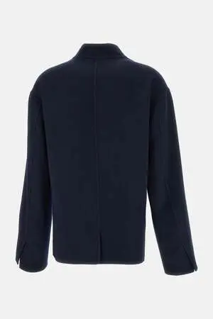 META CAMPANIA COLLECTIVE Giacca Camicia Julian In Lana, Seta E Cashmere - Blue