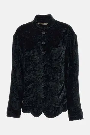 META CAMPANIA COLLECTIVE Giacca Camicia Julian In Velluto - Black