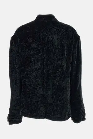 META CAMPANIA COLLECTIVE Giacca Camicia Julian In Velluto - Black