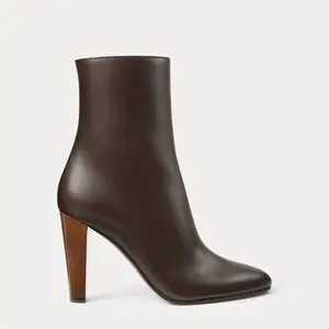 Ralph Lauren Bernice 95 Mm Calfskin Bootie