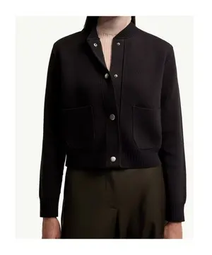 Moncler Wool Cashmere Blend Padded Cardigan