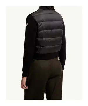 Moncler Wool Cashmere Blend Padded Cardigan