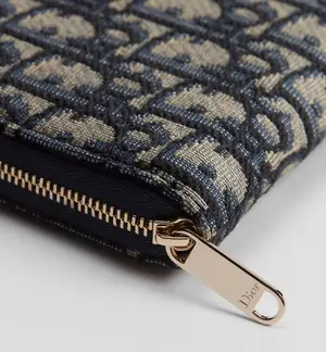 Dior Oblique Bow Voyageur Slim Wallet
