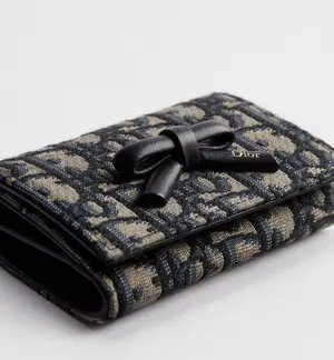 Dior Oblique Bow Glycine Wallet
