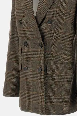 Max Mara Giacca Doppiopetto In Batavia Di Lana Moulin