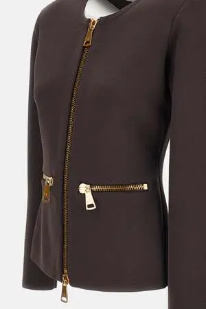 Elisabetta Franchi Cardigan In Maglia Con Zip