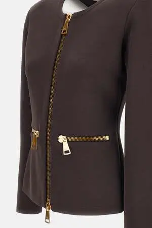 Elisabetta Franchi Cardigan In Maglia Con Zip