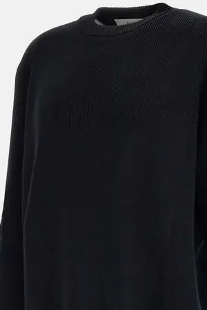 GOLDEN GOOSE Maglione Girocollo In Cotone Con Logo - Nero