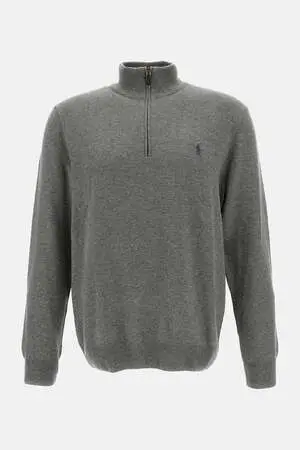 Polo Ralph Lauren Pullover Mezza Zip In Lana - Grigio