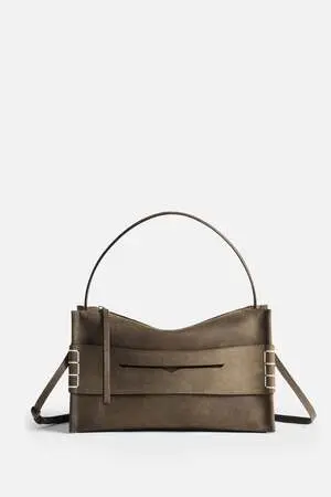 JW Anderson Borsa Loafer In Pelle Suede - Marrone