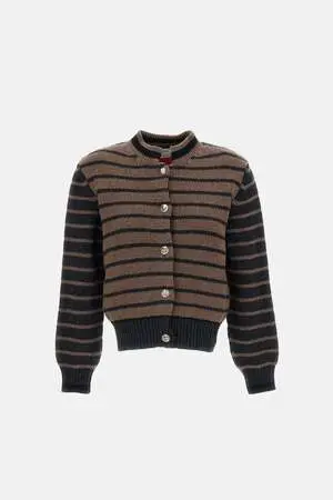BARRIE Cardigan In Lana E Cashmere A Righe - Multicolore