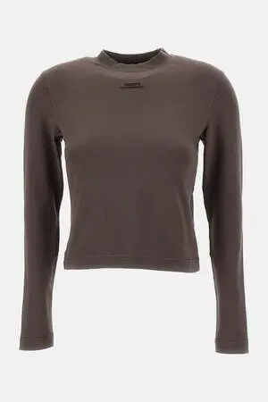 Jacquemus T-shirt Maniche Lunghe Gros Grain - Marrone