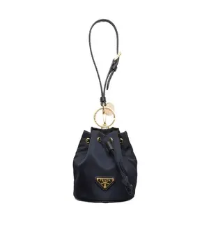 Prada Mini Icon Re-nylon Keychain Charm - Blue