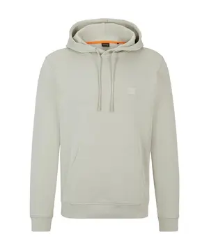 Hugo Boss Logo Patch Drawstring Hoodie - Gray