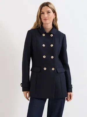 PHASE EIGHT Aurelie Wool Peacoat - Navy