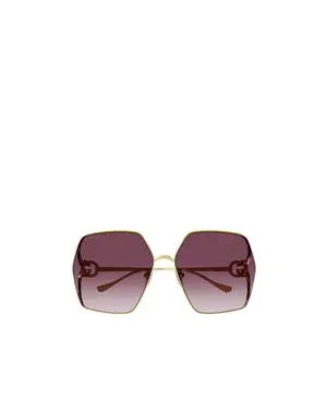 Gucci Oversized Rectangular Sunglasses - Red
