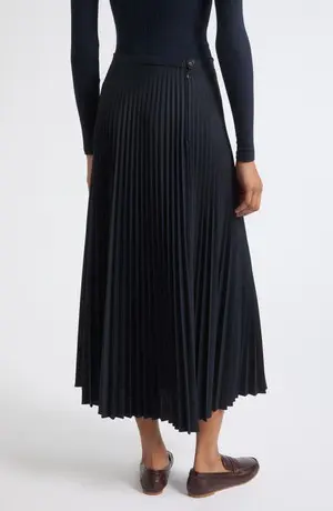 JAMIE HALLER The Accordion Pleated Maxi Skirt