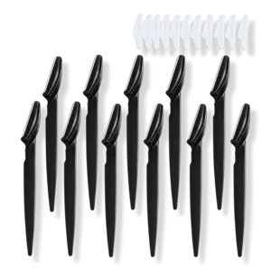 COSMOGLO 24-piece Precision Dermaplane Razor Set - Black