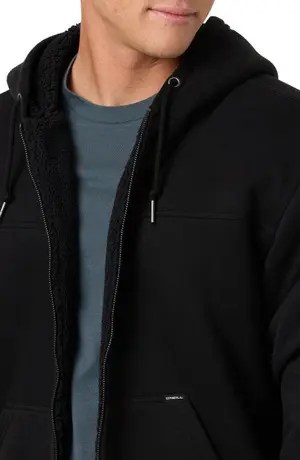 O'Neill High Pile Fleece Zip Front Hoodie